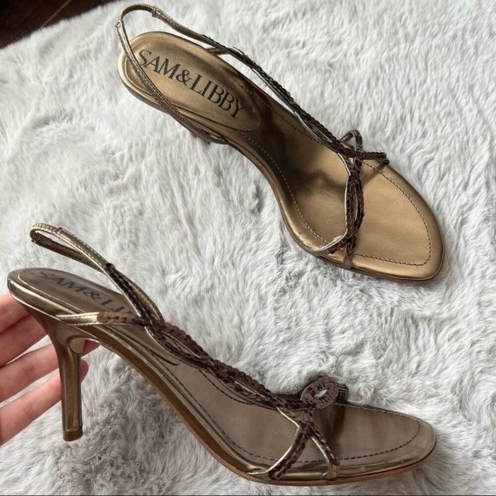Sam & Libby Sequin Slingback Leather Formal Sandals H… - Gem